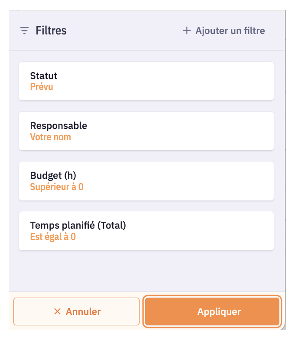 Cas pratiques : créer des vues dans la page Tâches